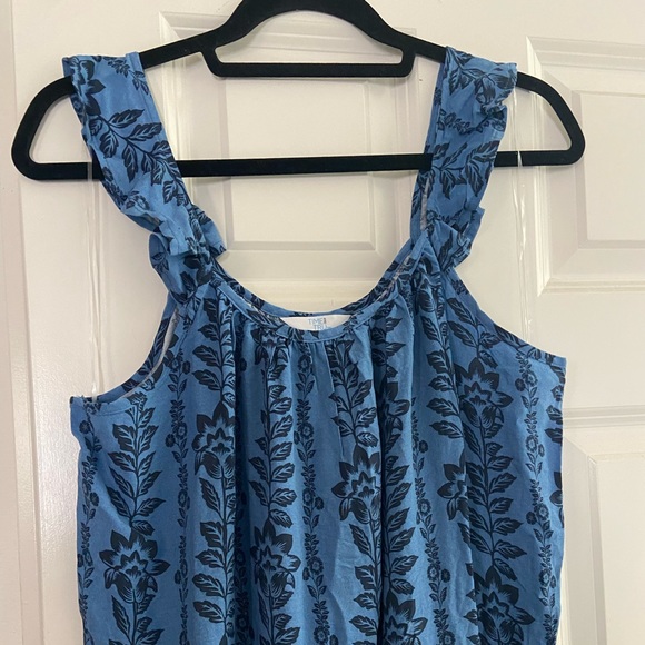 Time and Tru | Dresses | Time And Tru Blue Floral Maxi Dress Closeout ...